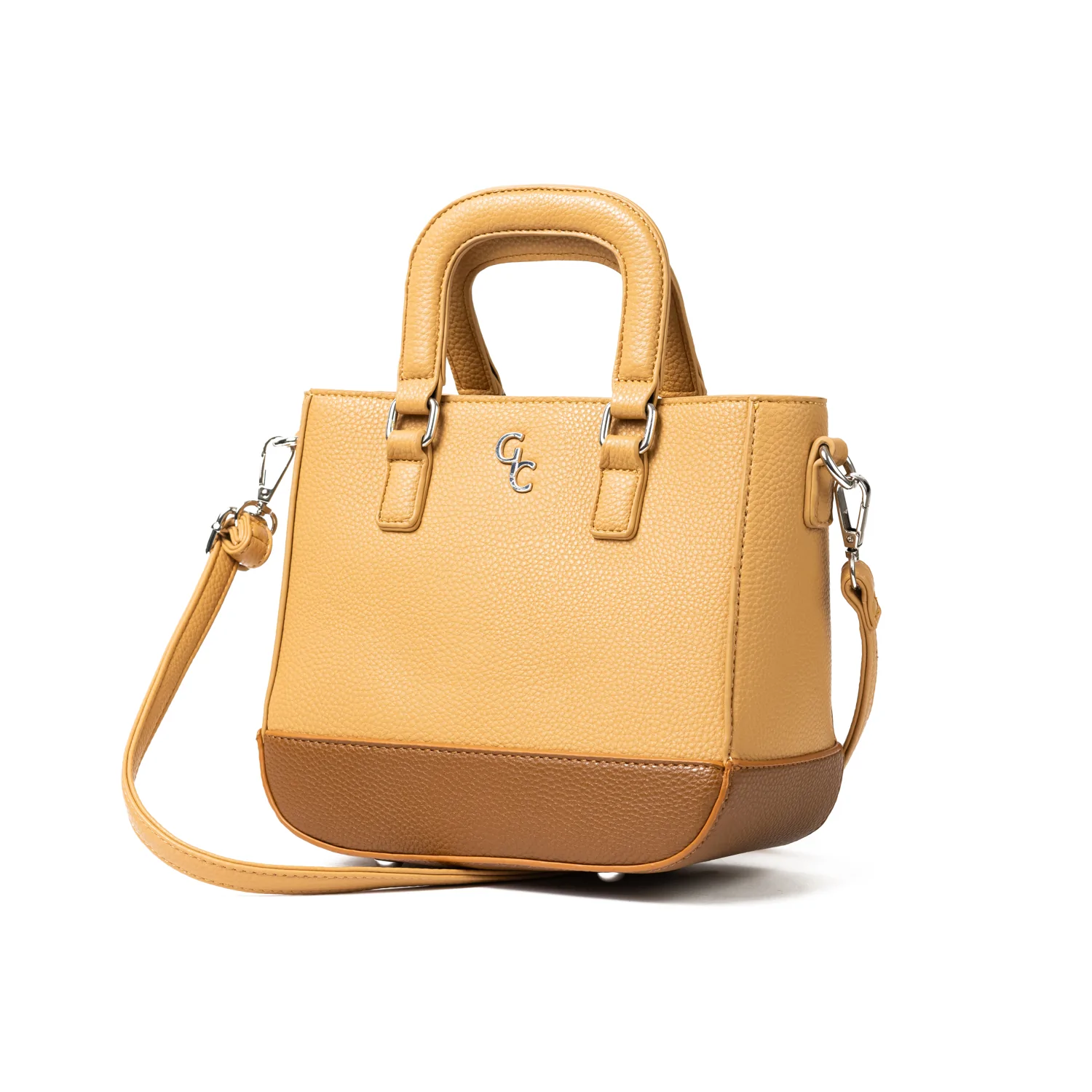 Galway Crystal Two Tone Shoulder Bag - Tan & Brown - Frank Roche & Sons Ltd