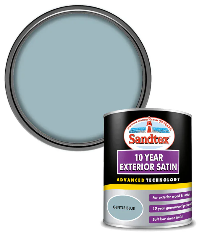 Sandtex 10 Year Exterior Satin Gentle Blue 750ml - Frank Roche & Sons Ltd