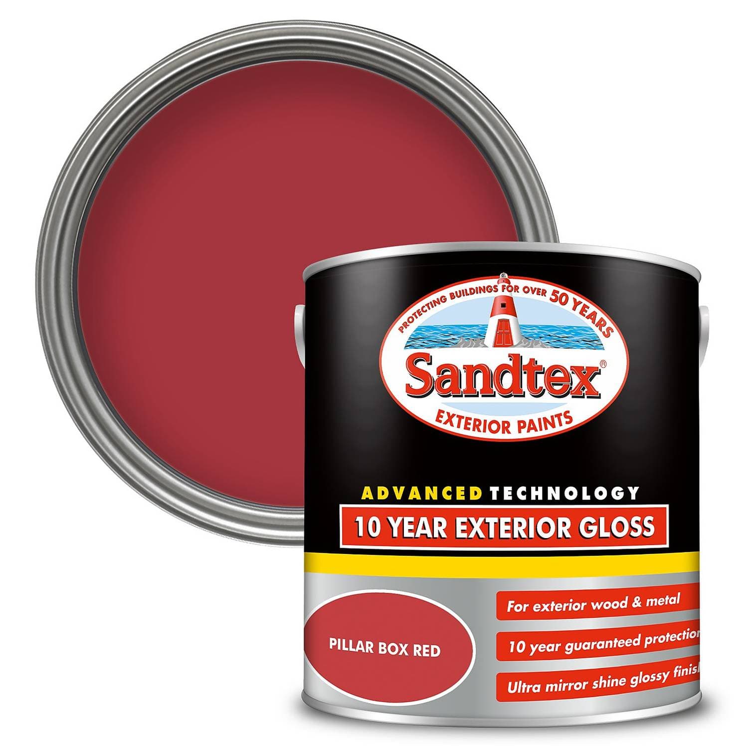 Sandtex 10 Year Exterior Gloss Pillar Box Red 750ml - Frank Roche ...