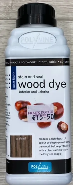 Polyvine wood dye walnut 500ml - Frank Roche & Sons Ltd